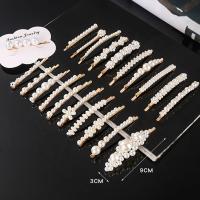 China Handmade Pearl Hair Clips Geometric Flower Barrettes for Women Fashion Headwear 50pcs Bulk for sale