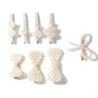 China Handmade Pearl Hair Clips Geometric Flower Barrettes for Women Fashion Headwear 50pcs Bulk for sale