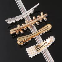 China Handmade Pearl Hair Clips Geometric Flower Barrettes for Women Fashion Headwear 50pcs Bulk for sale
