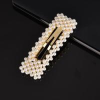 China Handmade Pearl Hair Clips Geometric Flower Barrettes for Women Fashion Headwear 50pcs Bulk for sale
