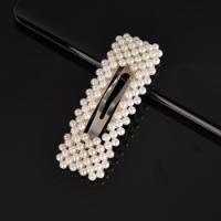 China Handmade Pearl Hair Clips Geometric Flower Barrettes for Women Fashion Headwear 50pcs Bulk for sale