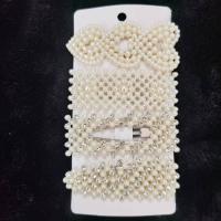 China White Imitation Pearl Hair Clip Barrette Sweet Metal Hairpin for Women Girls 20 Sets for sale