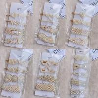 China White Imitation Pearl Hair Clip Barrette Sweet Metal Hairpin for Women Girls 20 Sets for sale