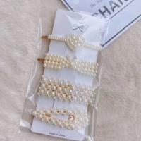 China White Imitation Pearl Hair Clip Barrette Sweet Metal Hairpin for Women Girls 20 Sets for sale