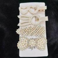 China White Imitation Pearl Hair Clip Barrette Sweet Metal Hairpin for Women Girls 20 Sets for sale