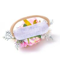 China Soft Baby Girl Headbands 0-3 Months 6-12 9-12 Simulated Flower Nylon Photography Props 13cm for sale