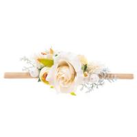 China Soft Baby Girl Headbands 0-3 Months 6-12 9-12 Simulated Flower Nylon Photography Props 13cm for sale