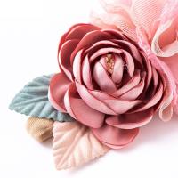 China Toddler Nylon Knot Headband with Simulated Stitching Flowers 6 Inch Baby Girl Hair Accessory for sale