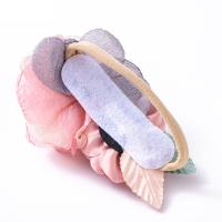 China Toddler Nylon Knot Headband with Simulated Stitching Flowers 6 Inch Baby Girl Hair Accessory for sale