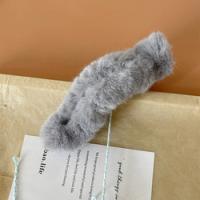 China Fuzzy Faux Fur Ponytail Hair Clip Claw for Girls Sweet Plush Barrettes 13cm for sale