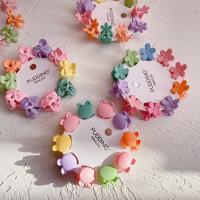 China Mini Candy Color Hair Clips Set 10 Pcs 50g Plastic Resin Hair Grip for Women Girls for sale