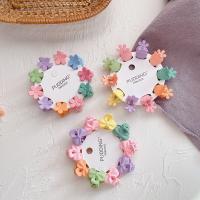 China Mini Candy Color Hair Clips Set 10 Pcs 50g Plastic Resin Hair Grip for Women Girls for sale