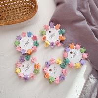 China Mini Candy Color Hair Clips Set 10 Pcs 50g Plastic Resin Hair Grip for Women Girls for sale