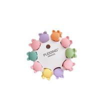 China Mini Candy Color Hair Clips Set 10 Pcs 50g Plastic Resin Hair Grip for Women Girls for sale