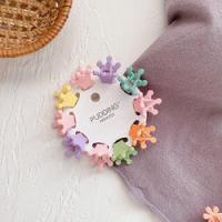 China Mini Candy Color Hair Clips Set 10 Pcs 50g Plastic Resin Hair Grip for Women Girls for sale