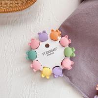 China Mini Candy Color Hair Clips Set 10 Pcs 50g Plastic Resin Hair Grip for Women Girls for sale