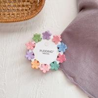 China Mini Candy Color Hair Clips Set 10 Pcs 50g Plastic Resin Hair Grip for Women Girls for sale