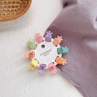 China Mini Candy Color Hair Clips Set 10 Pcs 50g Plastic Resin Hair Grip for Women Girls for sale