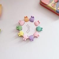 China Mini Candy Color Hair Clips Set 10 Pcs 50g Plastic Resin Hair Grip for Women Girls for sale