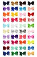 China 40pcs 3 Inch Grosgrain Ribbon Hair Bows with Alligator Clips for Baby Girls Kids for sale