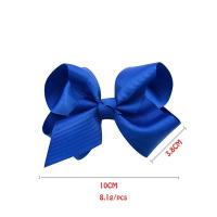 China 4 Inch Grosgrain Ribbon Hair Bows 20 Colors Solid Handmade Hair Clips for Baby Girls Kids for sale