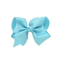 China 4 Inch Grosgrain Ribbon Hair Bows 20 Colors Solid Handmade Hair Clips for Baby Girls Kids for sale