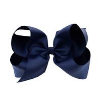 China 6 Inch Big Ribbon Hair Bows for Girls 40 Colors Polyester Kids Hair Clips for sale
