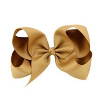 China 6 Inch Big Ribbon Hair Bows for Girls 40 Colors Polyester Kids Hair Clips for sale