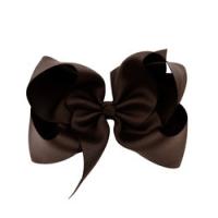 China 6 Inch Big Ribbon Hair Bows for Girls 40 Colors Polyester Kids Hair Clips for sale