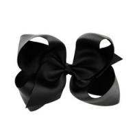 China 6 Inch Big Ribbon Hair Bows for Girls 40 Colors Polyester Kids Hair Clips for sale