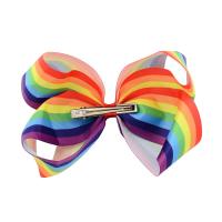 China 6 Inch Grosgrain Ribbon Bubble Flower Hair Bow for Baby Girls Kids Bright Colors for sale