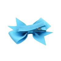 China Solid Color Grosgrain Ribbon Hair Clips Bows Handmade 5.5 cm Alligator Clips for Girls Kids for sale