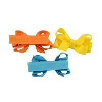China Wholesale 5cm Handmade Grosgrain Hair Bows for Baby Girls Alligator Clips 100pcs MOQ for sale