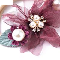 China 3pcs Baby Nylon Flower Headbands Elastic Net Yarn Soft Girl Hair Band 12x7cm for sale
