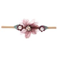 China 3pcs Baby Nylon Flower Headbands Elastic Net Yarn Soft Girl Hair Band 12x7cm for sale