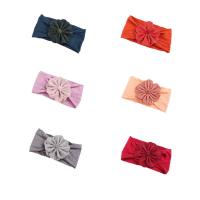 China Elastic Nylon Baby Headband for Girls Flower Cross Knot Design 15.5x8cm for sale