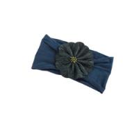 China Elastic Nylon Baby Headband for Girls Flower Cross Knot Design 15.5x8cm for sale