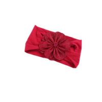 China Elastic Nylon Baby Headband for Girls Flower Cross Knot Design 15.5x8cm for sale