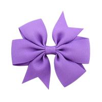 China 3 Inch Hair Bow Ribbon Hair Clip 40 Colors Solid Ribbed Tape Kids Girls Hair Accessories for sale