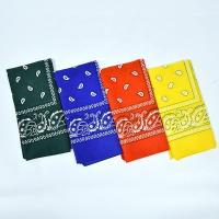 China 100 Cotton Classic Paisley Bandana Square Fabric Printed Multi Purpose Headwear 54cm for sale