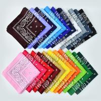 China Custom Logo Polyester Square Bandana 54cm Paisley Headwear Scarf for Outdoor Activities for sale