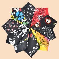 China 100% Cotton Square Bandana 54x54cm Multifunctional Skull Scarf for Casual Outdoor Use for sale
