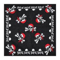 China 100% Cotton Square Bandana 54x54cm Multifunctional Skull Scarf for Casual Outdoor Use for sale