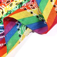 China 100 Cotton Square Bandana Scarf 54x54cm Custom Design Print Headwear for sale