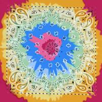 China 100 Cotton Square Bandana Scarf 54x54cm Custom Design Print Headwear for sale