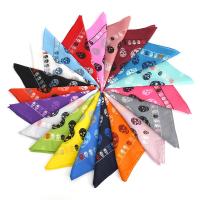 China Polyester Skull Cap Bandana 53x53cm Outdoor Cycling Sports Headscarf Square Custom Logo for sale