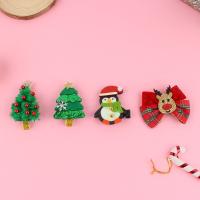 China Christmas Girls Hair Accessories Set 6Pcs Hair Clips Bows Hairpin for Children Adults Holiday Party for sale
