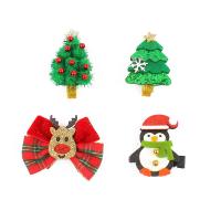 China Christmas Girls Hair Accessories Set 6Pcs Hair Clips Bows Hairpin for Children Adults Holiday Party for sale