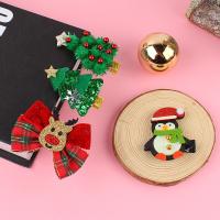 China Christmas Girls Hair Accessories Set 6Pcs Hair Clips Bows Hairpin for Children Adults Holiday Party for sale