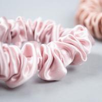 China 100% Mulberry Silk Hair Scrunchies for Women Girls Skinny Small Ponytail No Damage Breakage for sale